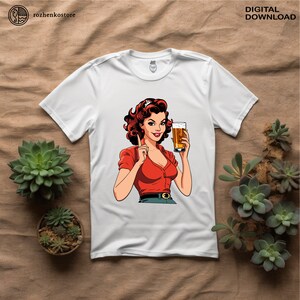 Pin up Girl Svg, Beer Svg, Pub Svg, Beer Lover Svg, Alcohol Svg, Pin up ...