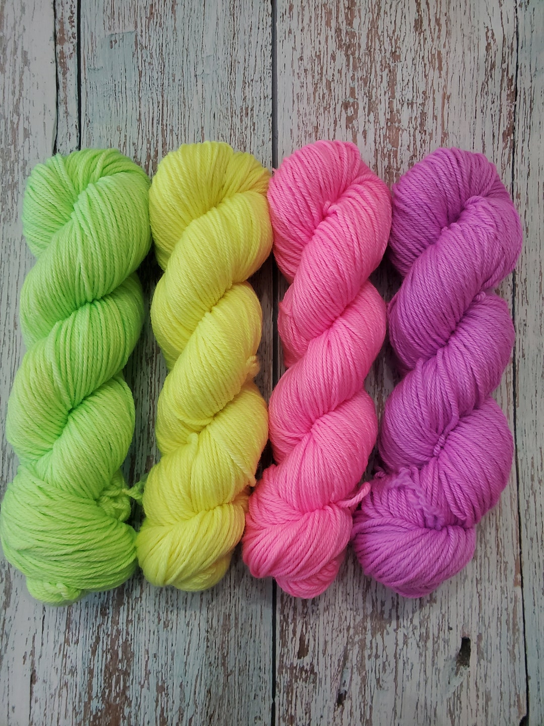 Neon Hand Dyed Yarn on Extrafine Superwash Merino - Etsy