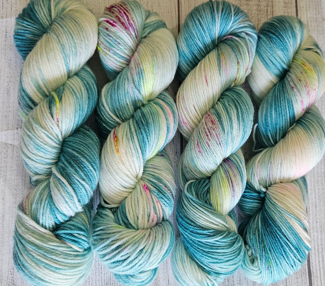 Pool Party Hand Dyed Yarn on Extrafine Superwash Merino - Etsy