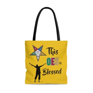 Order of Eastern Star Tote OES Carryall Bag This OES is Blessed Tote - Etsy