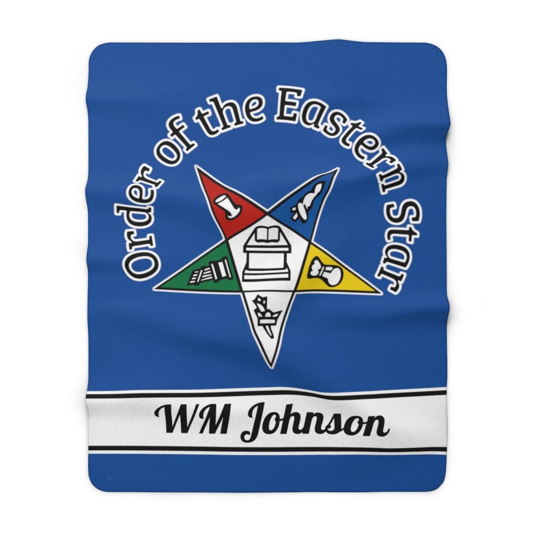 Order of Eastern Star Blanket OES Sherpa Fleece Blanket Personalized ...