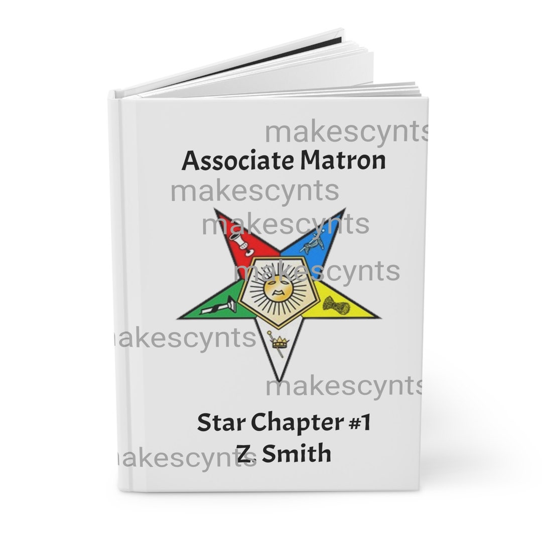 Order of the Eastern Star Associate Matron Journal, Custom Print ...
