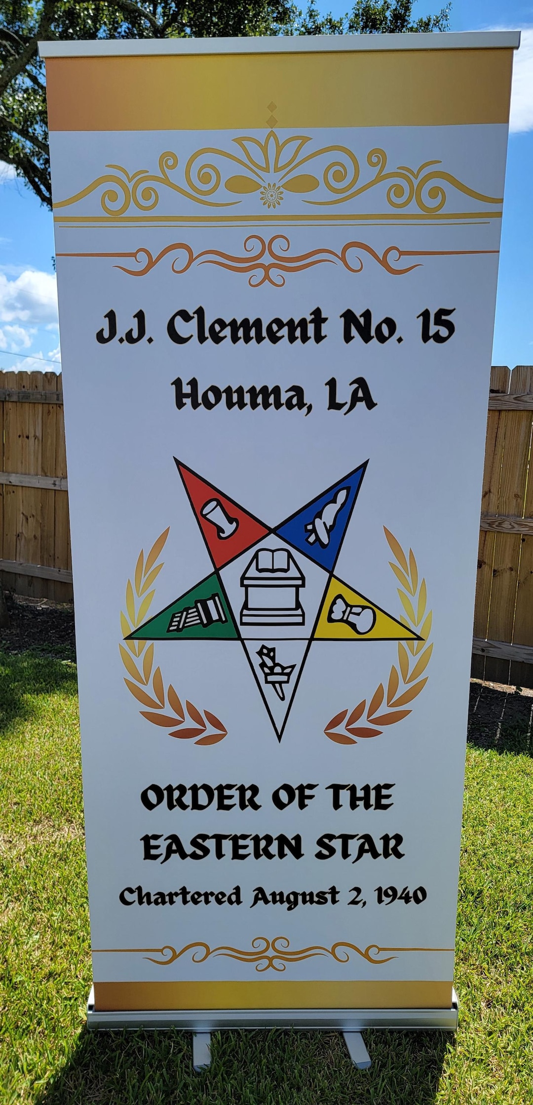Retractable Banner Order of Eastern Star OES Banner - Etsy