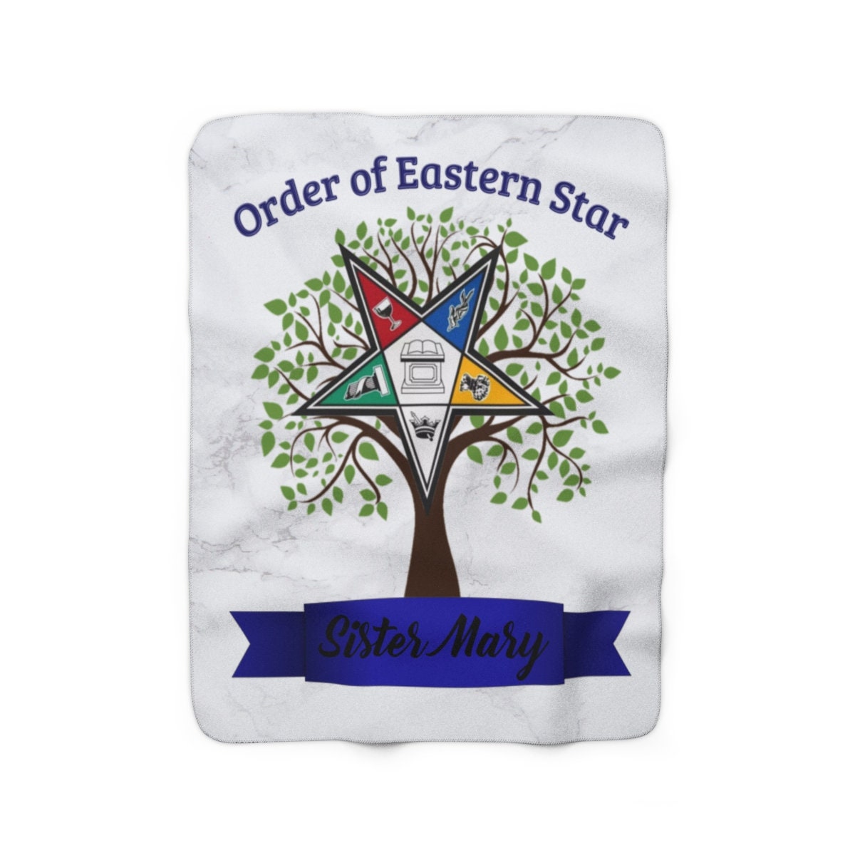 OES Sherpa Fleece Blanket Order of Eastern Star Throw Blanket - Etsy