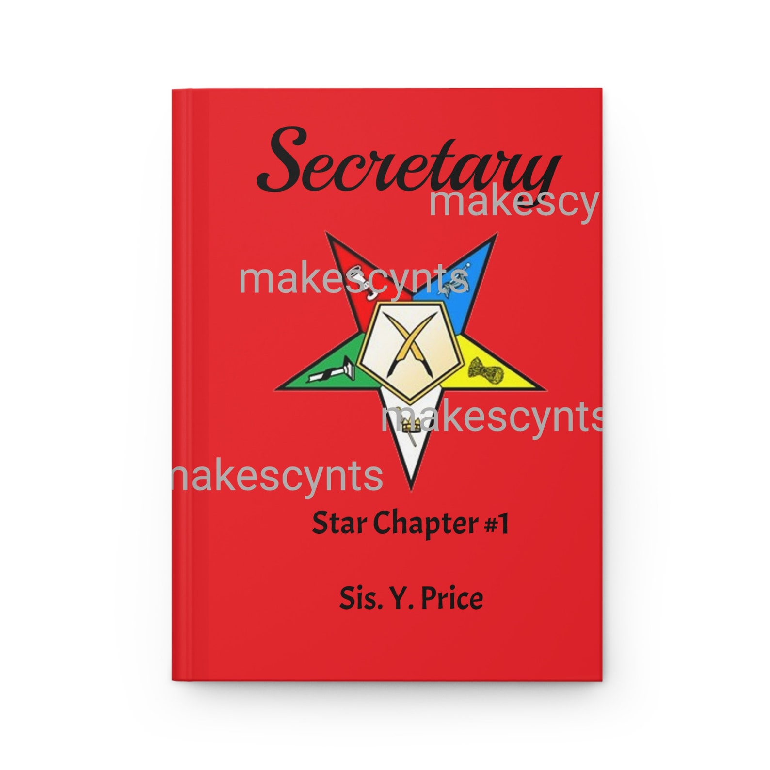 Order of the Eastern Star Secretary Journal, Custom Print Notepad ...
