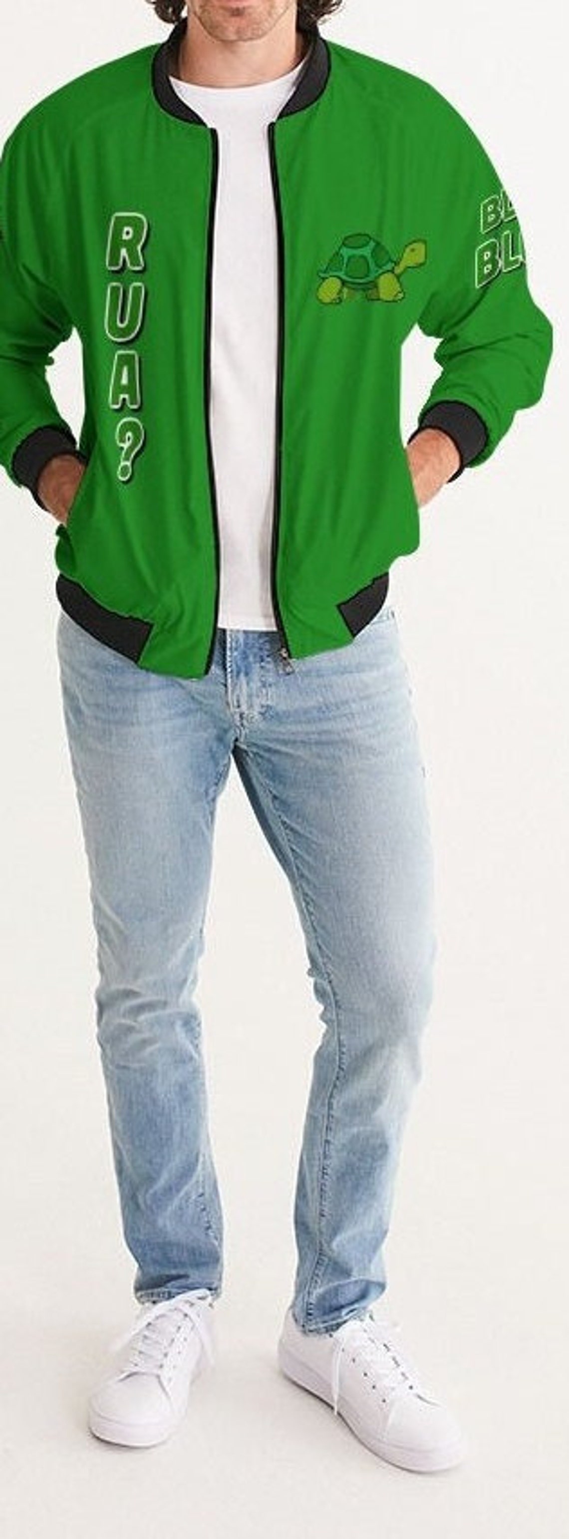 Are You A Turtle Bomber Jacket YBYSAIA Bloop Bloop - Etsy