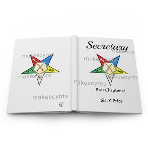 Order of the Eastern Star Secretary Journal, Custom Print Notepad ...