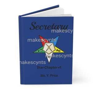 Order of the Eastern Star Secretary Journal, Custom Print Notepad ...