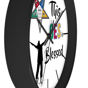 Order of Eastern Star Wall Clock OES 10" Round Clock. This OES is ...