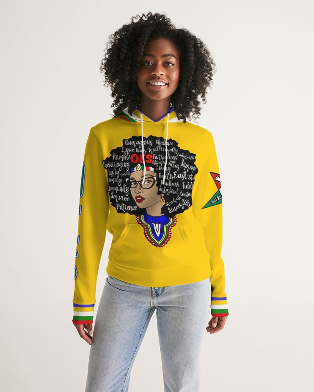 Order of the Eastern Star Hoodie, OES Sweatshirt, OES Star Point Colors ...