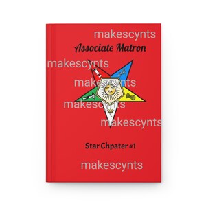 Order of the Eastern Star Associate Matron Journal, Custom Print ...