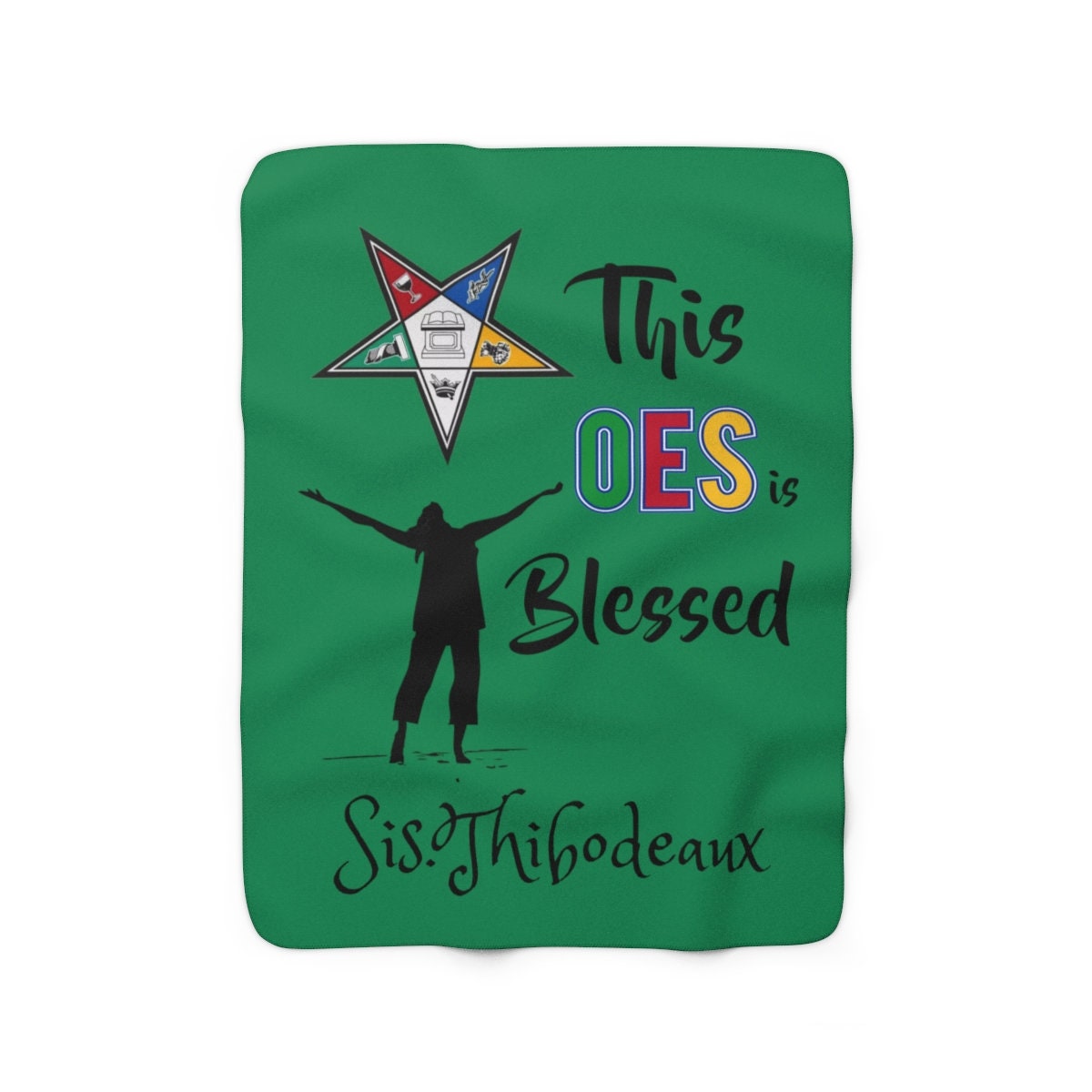 OES Sherpa Fleece Blanket Order of Eastern Star Throw Blanket - Etsy