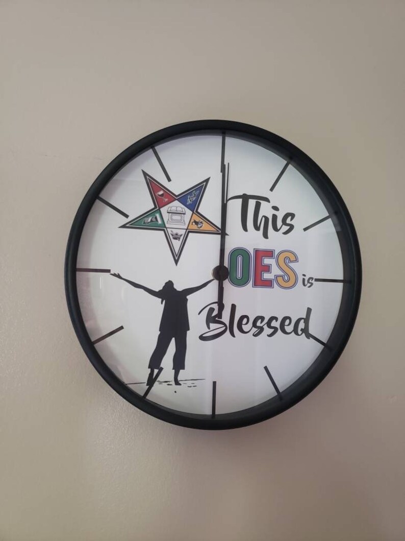 Order of Eastern Star Wall Clock OES 10 Round Clock. | Etsy