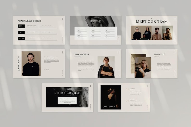 Pitch Deck Template - Powerpoint / Keynote - Etsy