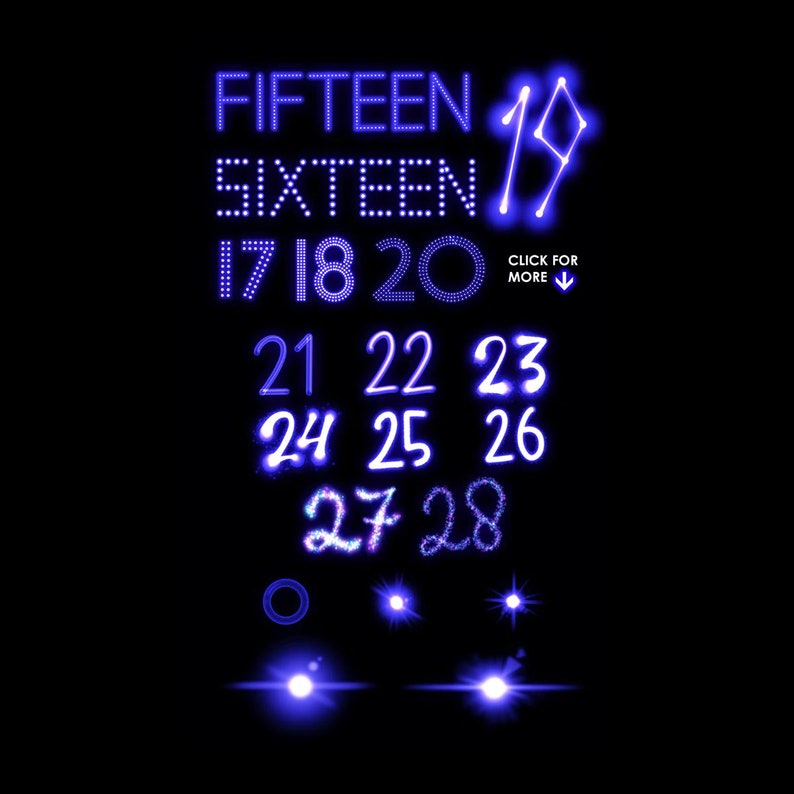 30 Procreate Neon Brushes and Swatches - Etsy