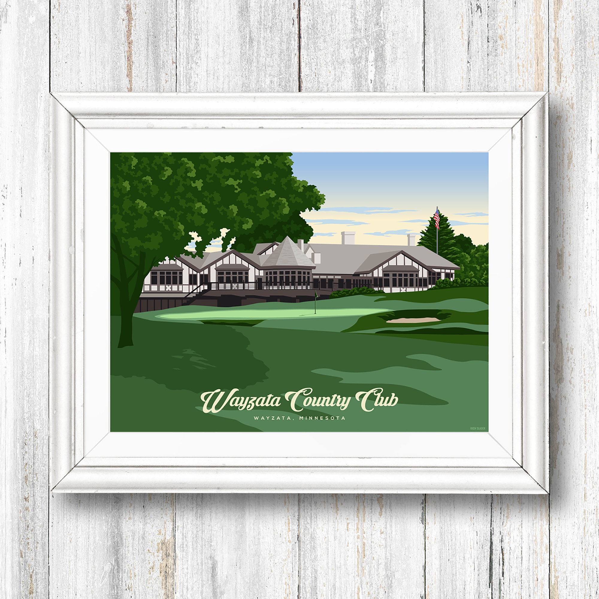 Wayzata Country Club, Hole No. 18 Poster by Rich Sladek frame Not ...