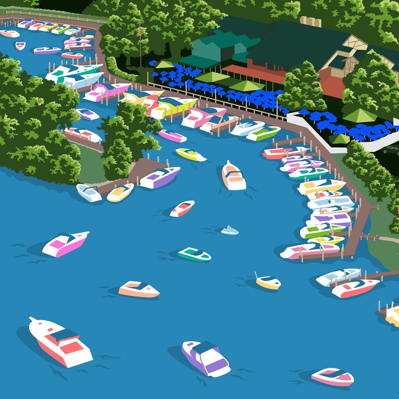 Lord Fletcher's, Lake Minnetonka Poster by Rich Sladek (frame Not ...