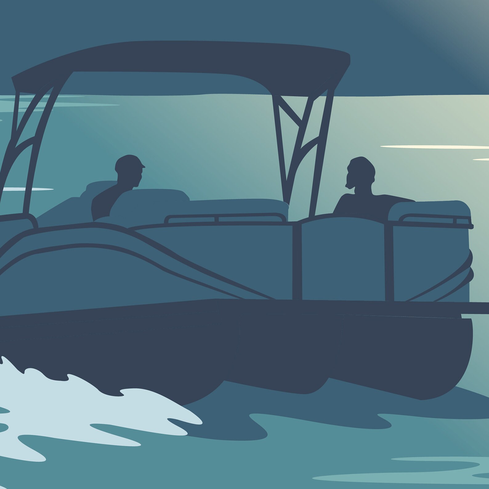 Pequot Lakes Map, Minnesota, Poster by Rich Sladek (frame Not Included ...