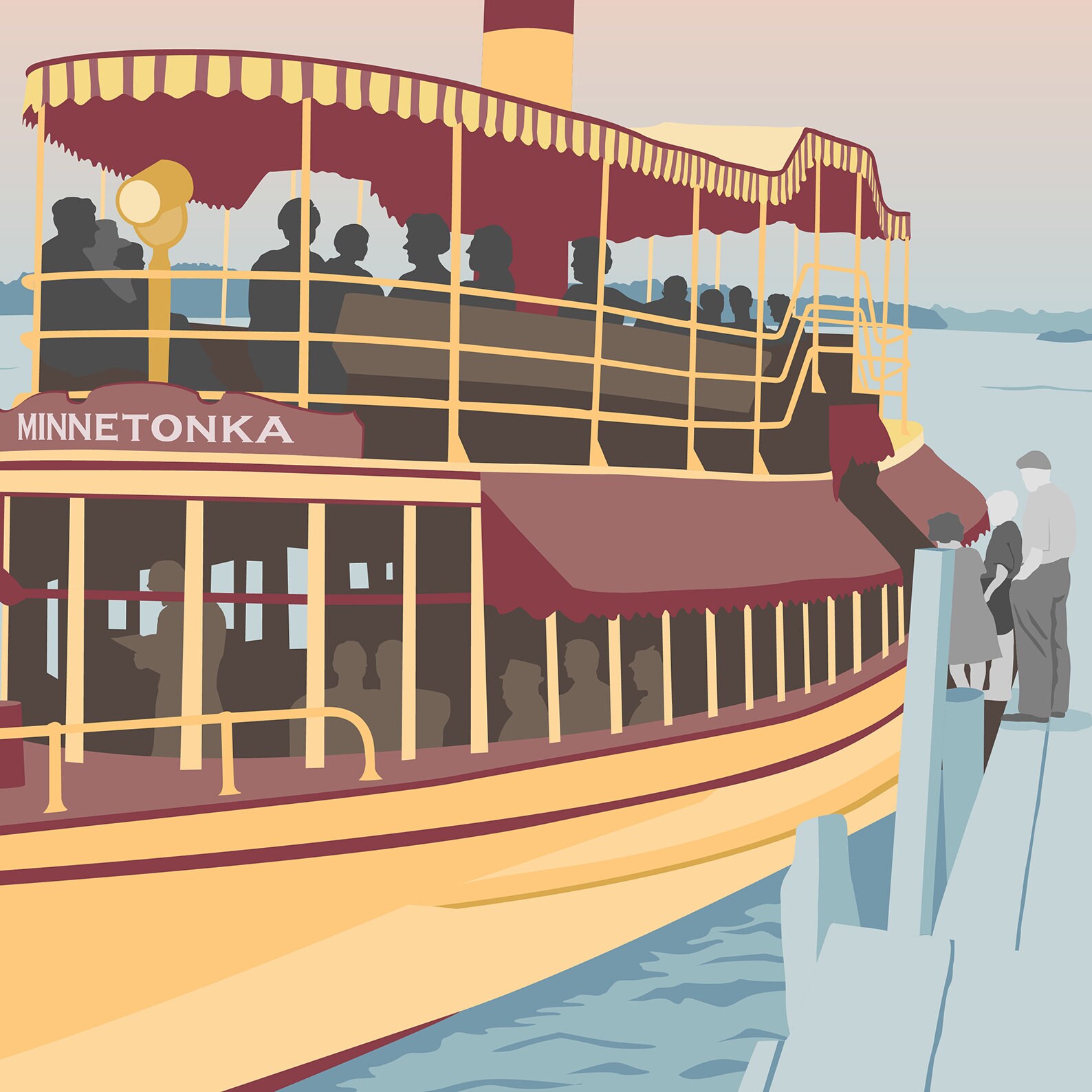 Excelsior Dock, the Minnetonka, Lake Minnetonka Poster by Rich Sladek ...