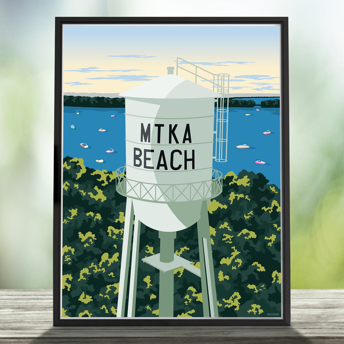 Minnetonka Beach, Lake Minnetonka Poster by Rich Sladek (frame Not ...