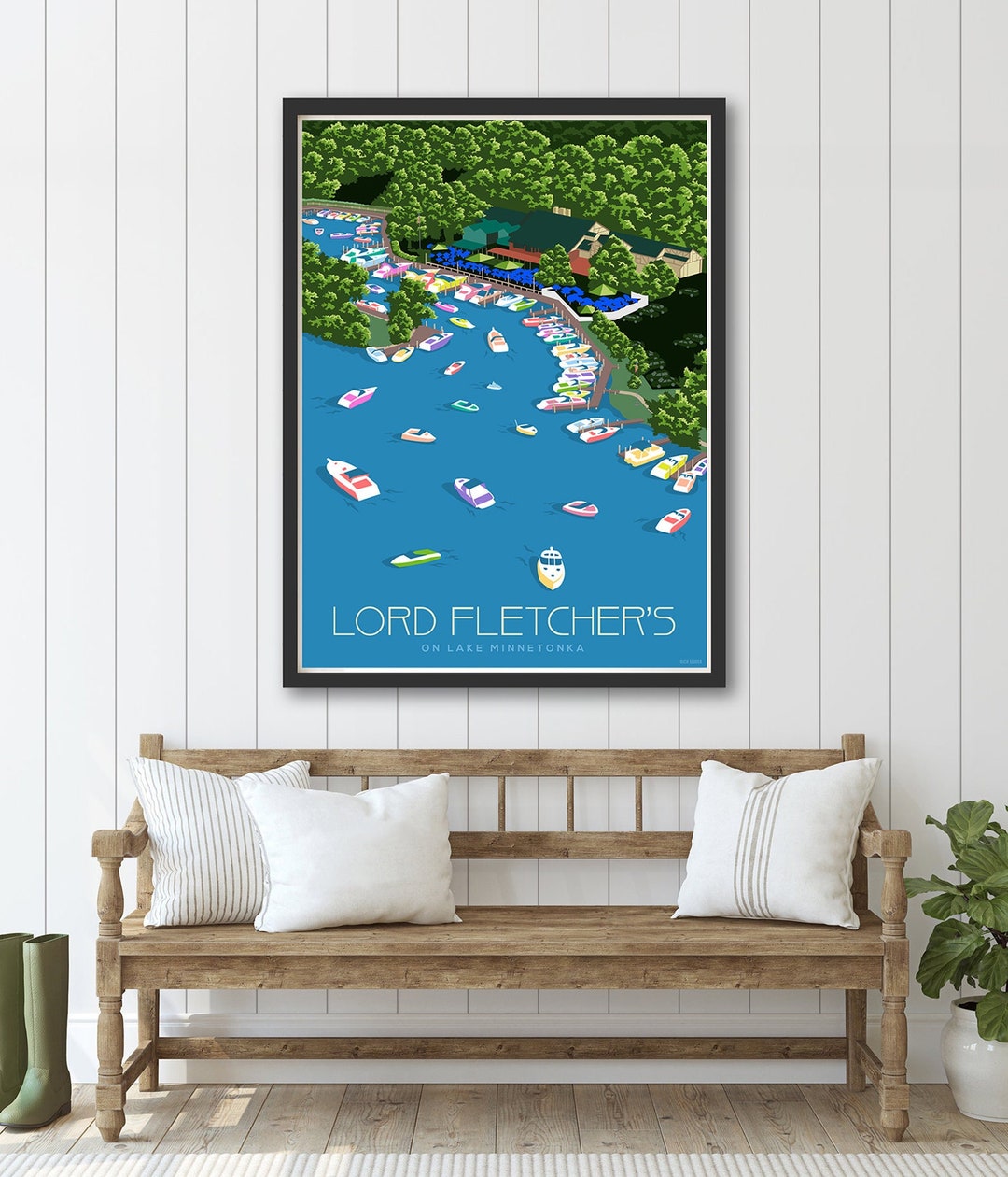 Lord Fletcher's, Lake Minnetonka Poster by Rich Sladek (frame Not ...