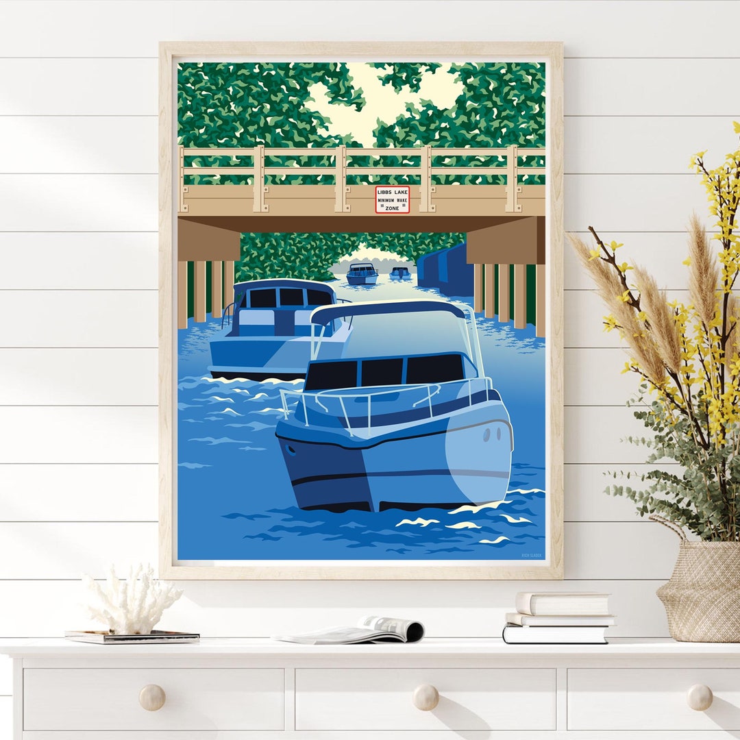 Libbs Lake, Lake Minnetonka Poster by Rich Sladek (frame Not Included ...