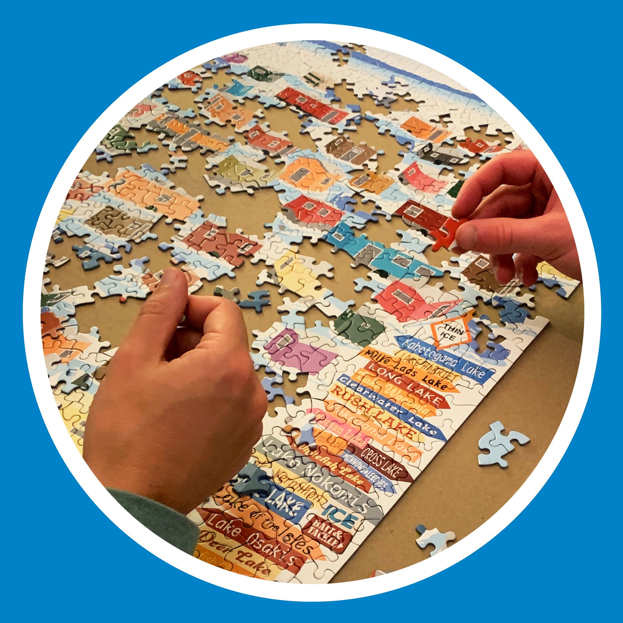 Fish Houses Minnesota 1000 Piece Puzzle Design by Rich Sladek - Etsy