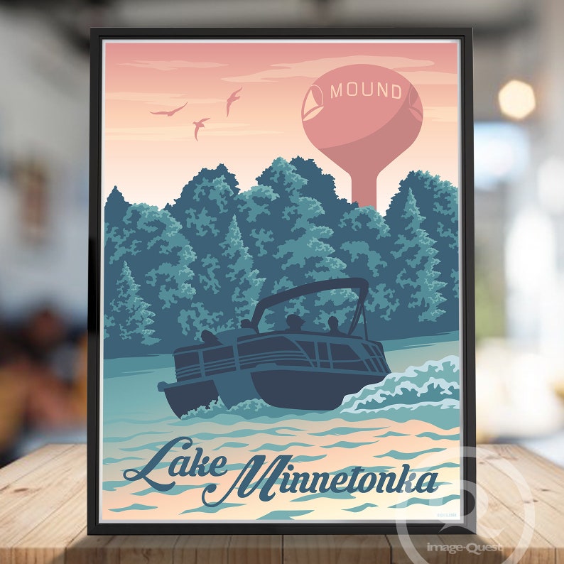 Lake Minnetonka, Pontoon, Mound Poster by Rich Sladek (frame Not ...