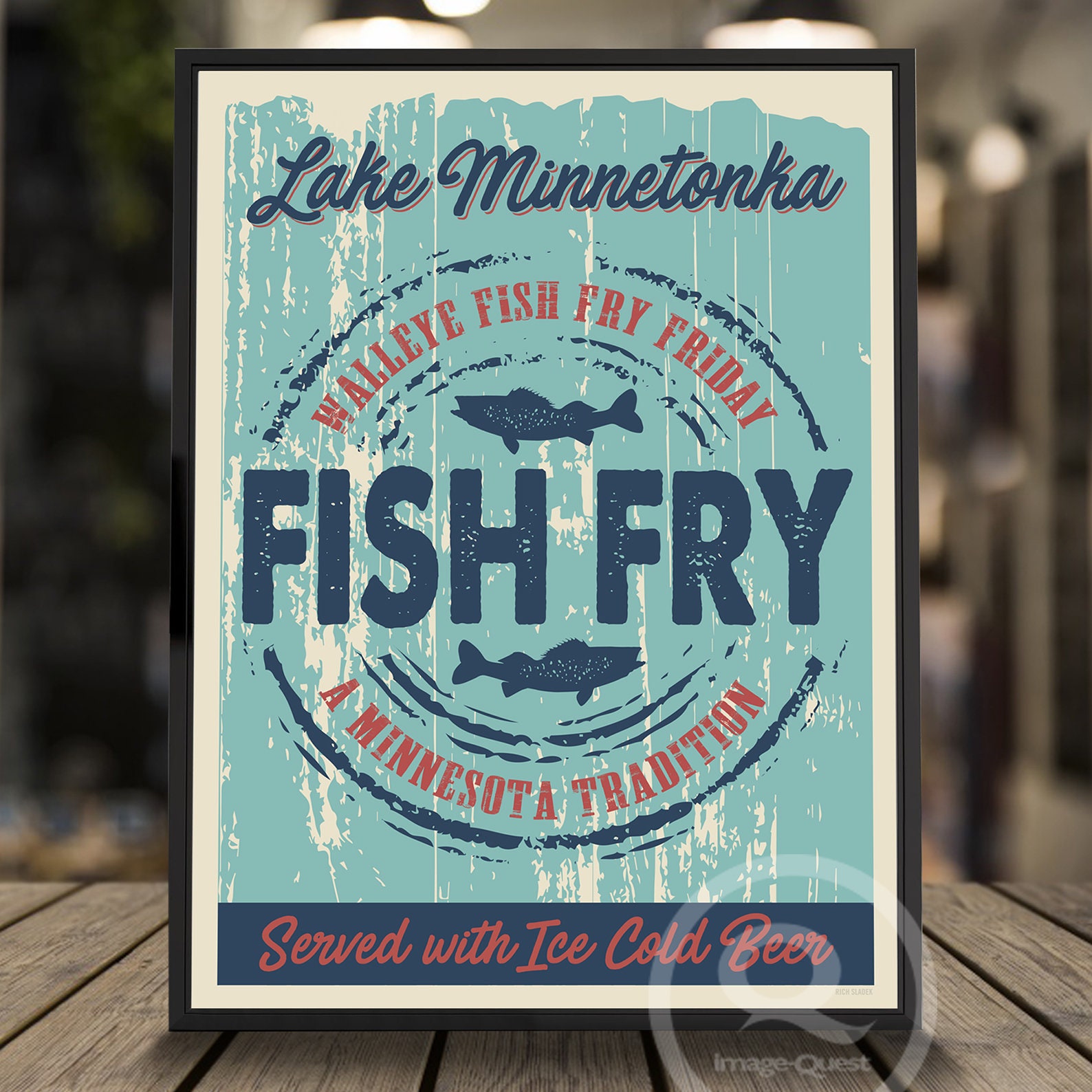 Walleye Fish Fry Lake Minnetonka Poster by Rich Sladek (frame Not ...