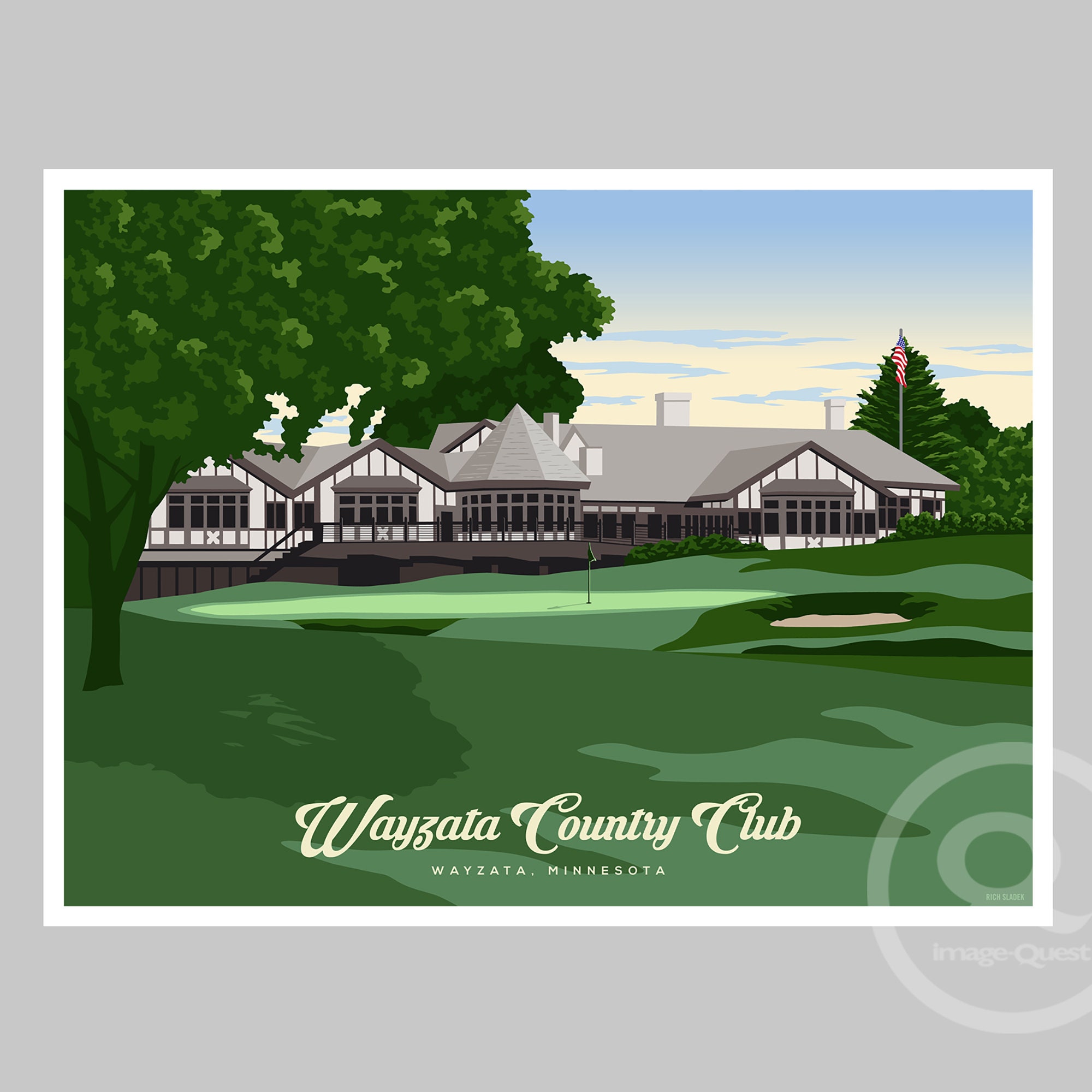 Wayzata Country Club, Hole No. 18 Poster by Rich Sladek frame Not ...