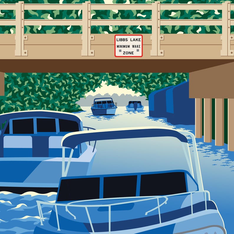 Libbs Lake, Lake Minnetonka Poster by Rich Sladek (frame Not Included ...