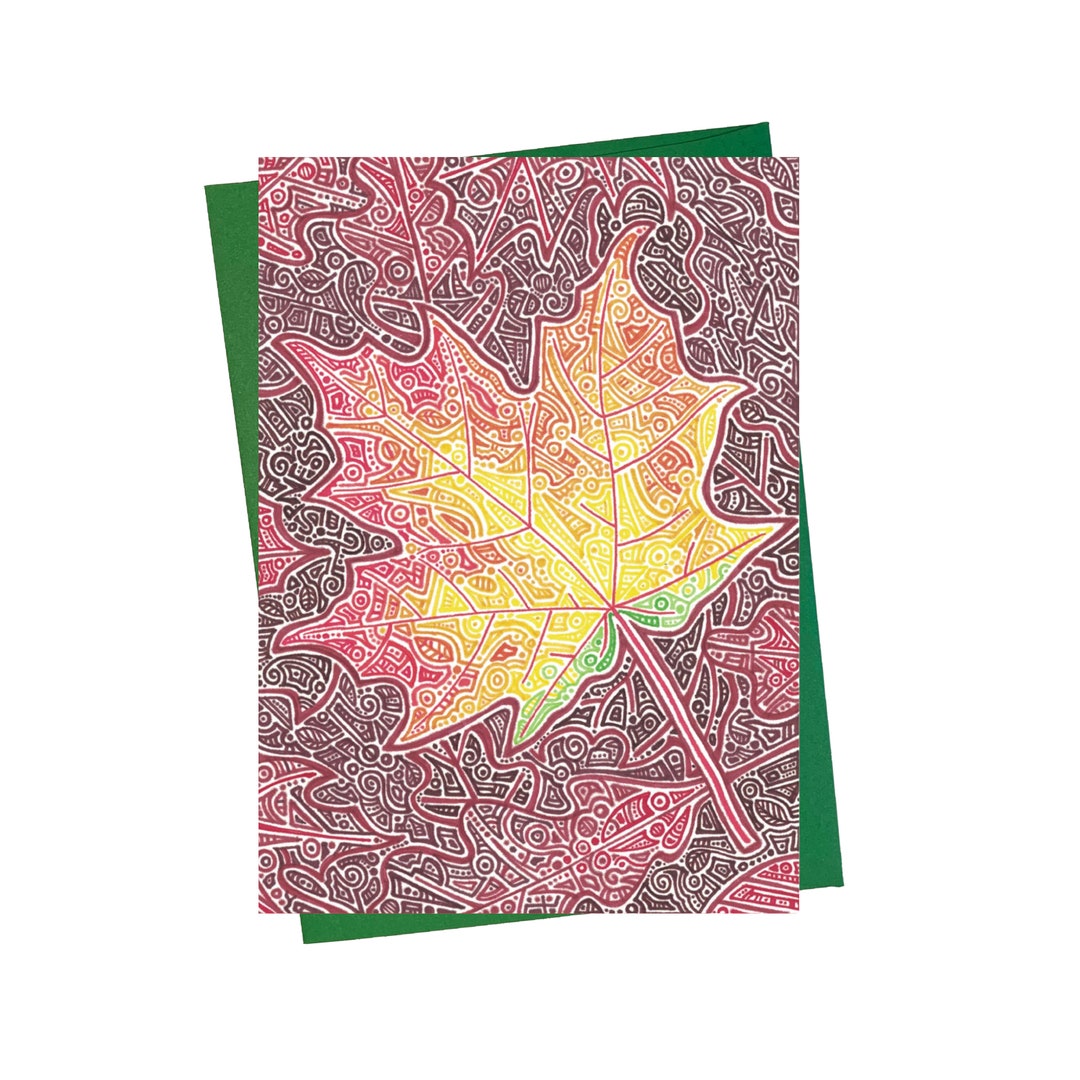 Fall Leaf Greeting Cards set of 20 - Etsy