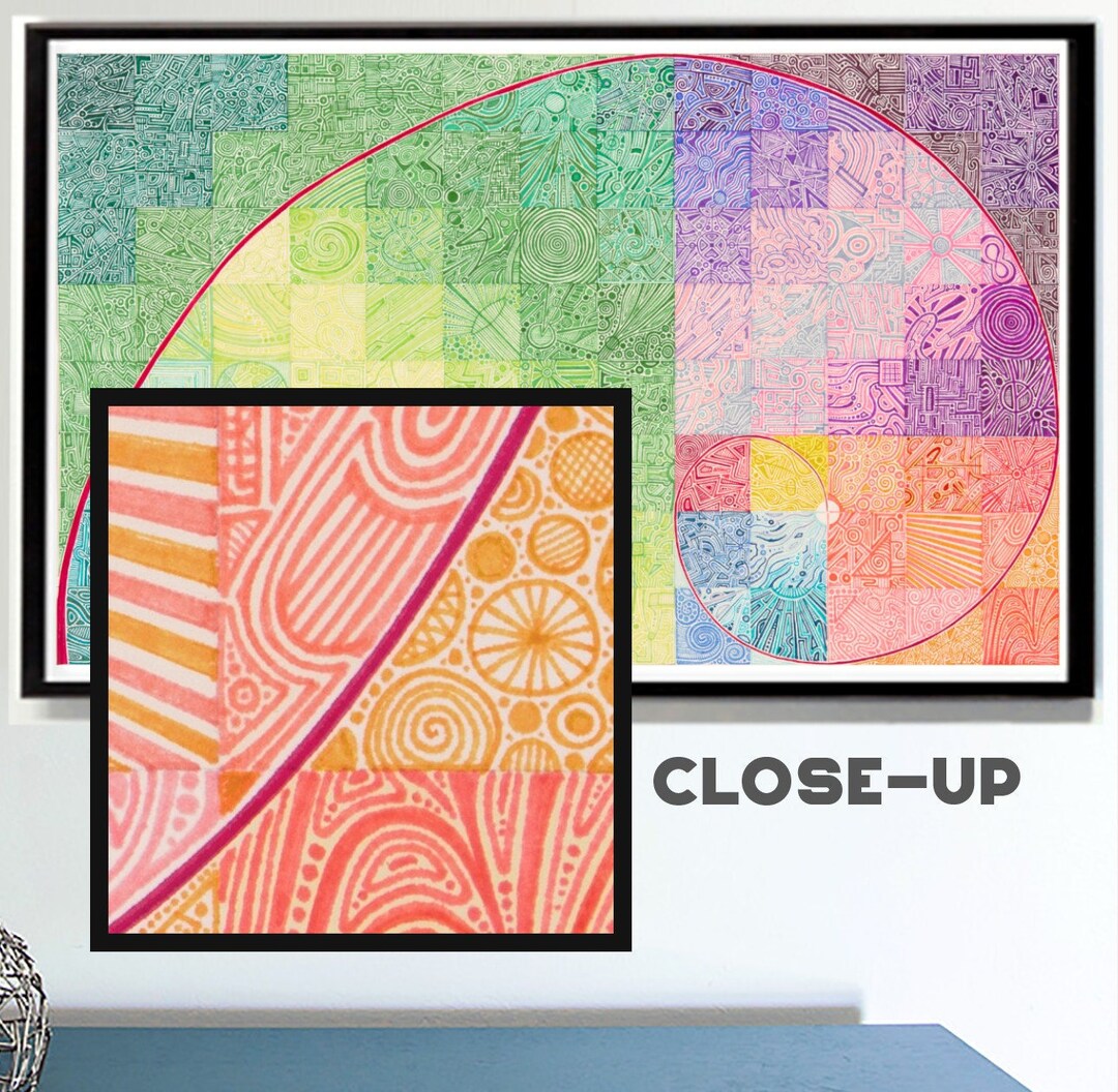 Golden Spiral Print - Etsy
