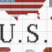 World Countries Cross Stitch PDF Pattern, USA Icons, Travel - Etsy