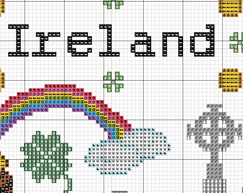 World Countries Cross Stitch PDF Pattern, Ireland Icons - Etsy