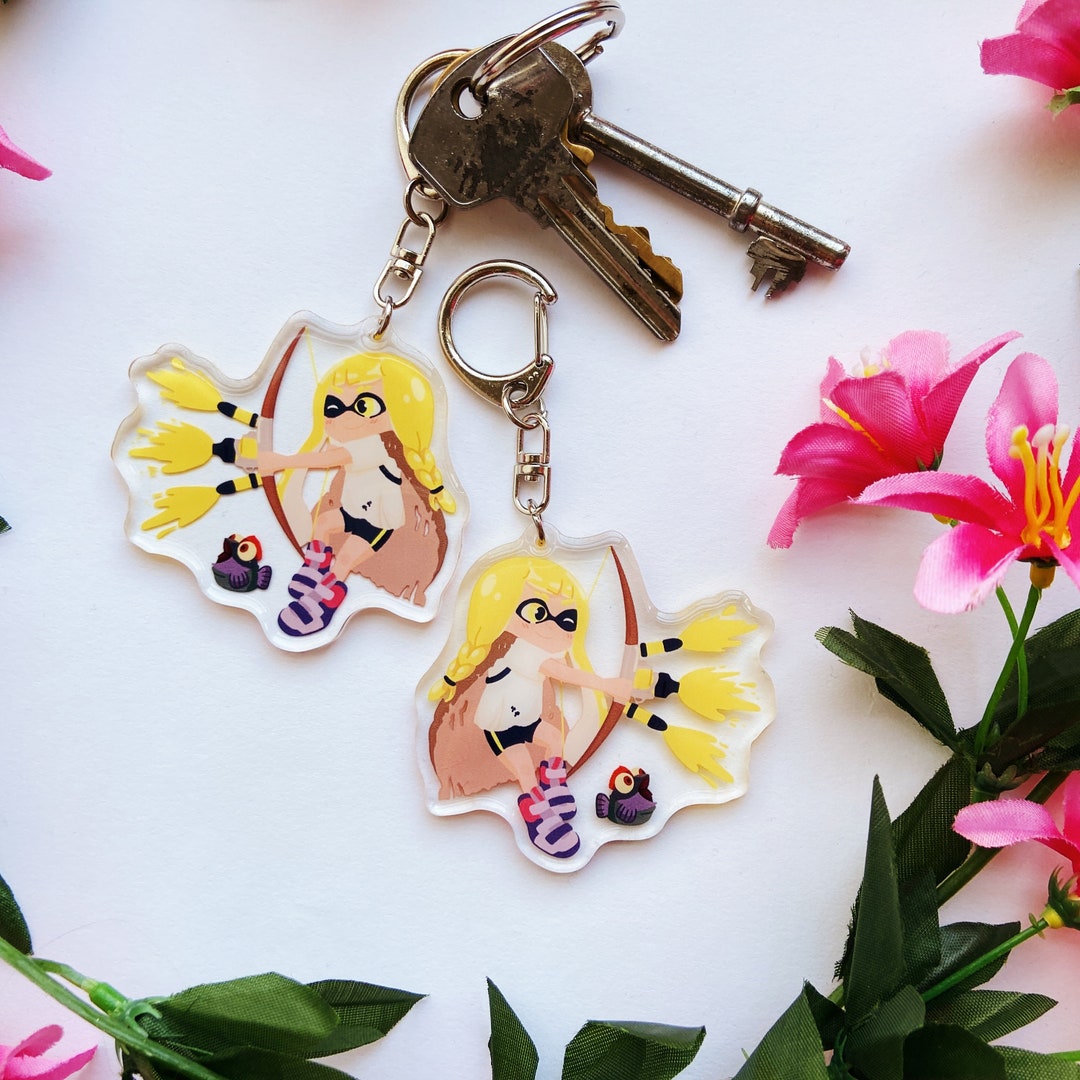 Splatoon 3 Cute Keychain Acrylic // Gaming Inkling Girl - Etsy UK