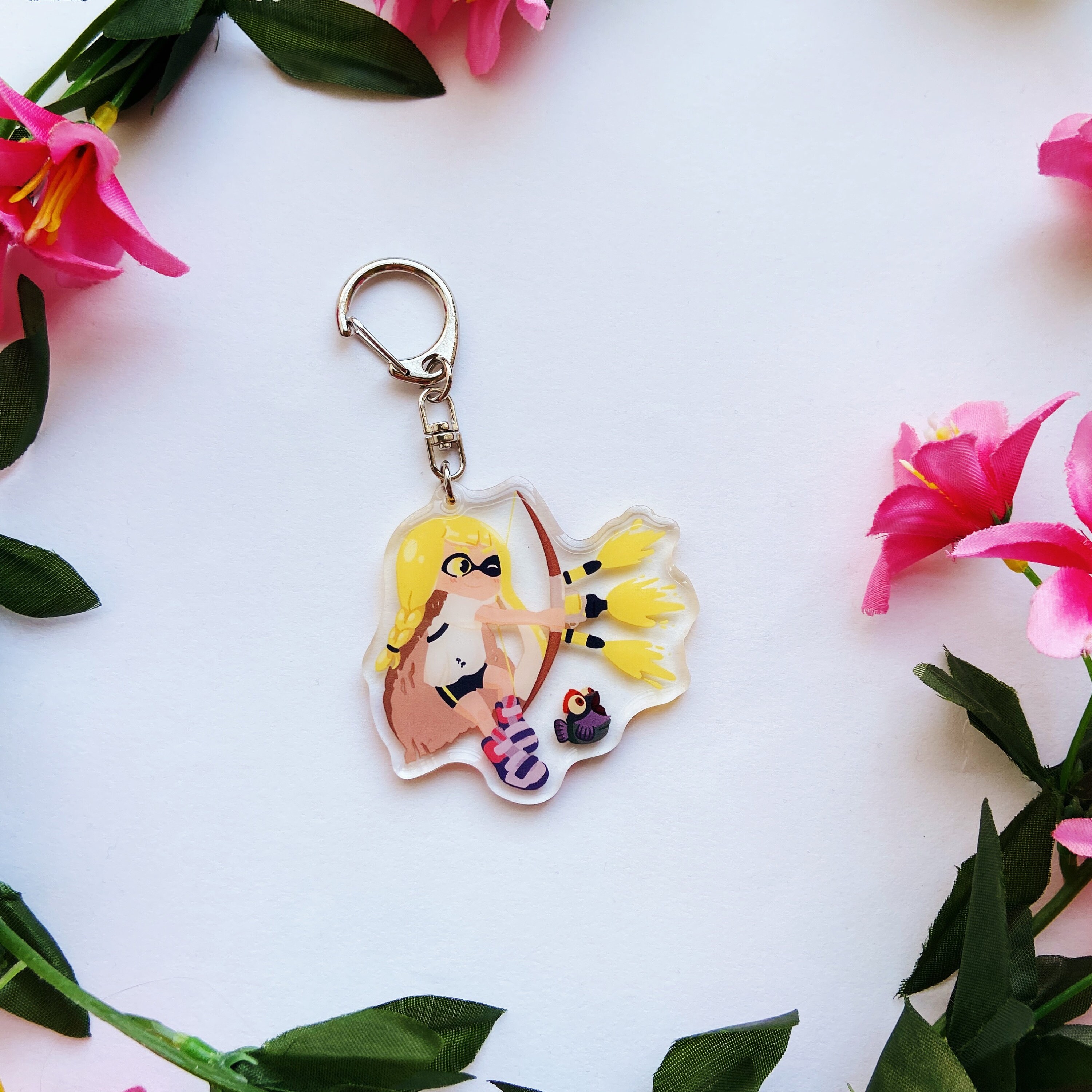 Splatoon 3 Cute Keychain Acrylic // gaming inkling girl | Etsy