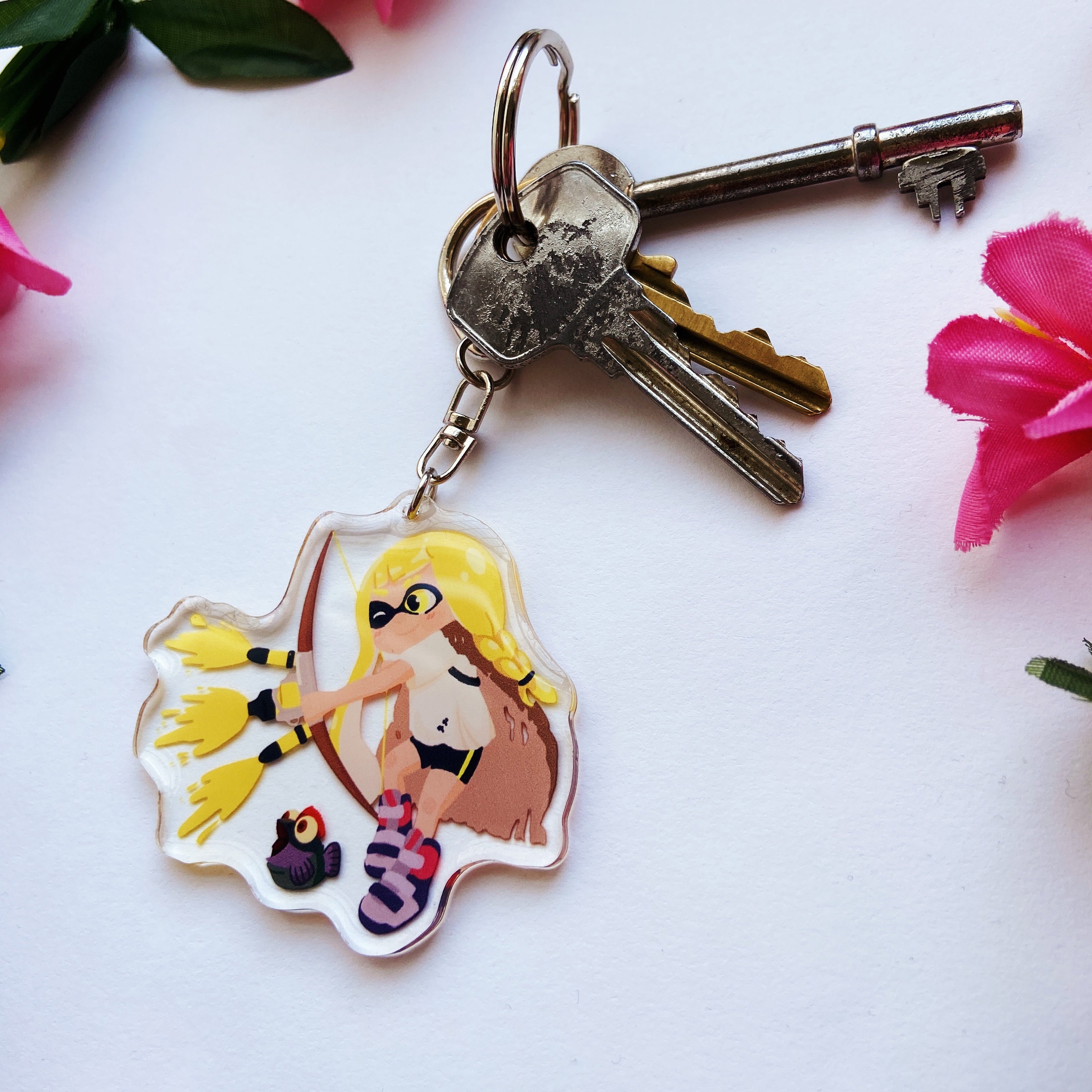 Splatoon 3 Cute Keychain Acrylic // gaming inkling girl | Etsy