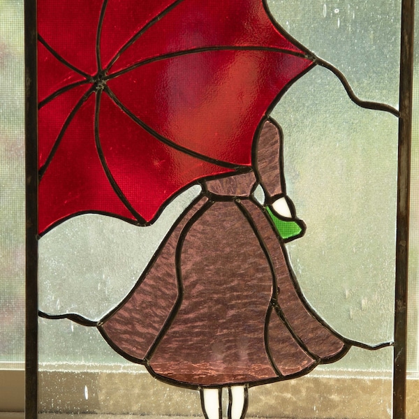 Stained Glass Patterns Girl With Umbrella - Etsy