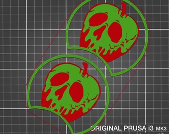 Poison Apple Mickey Ear 3D STL File 3D Printable Mickey Ear Snow White ...
