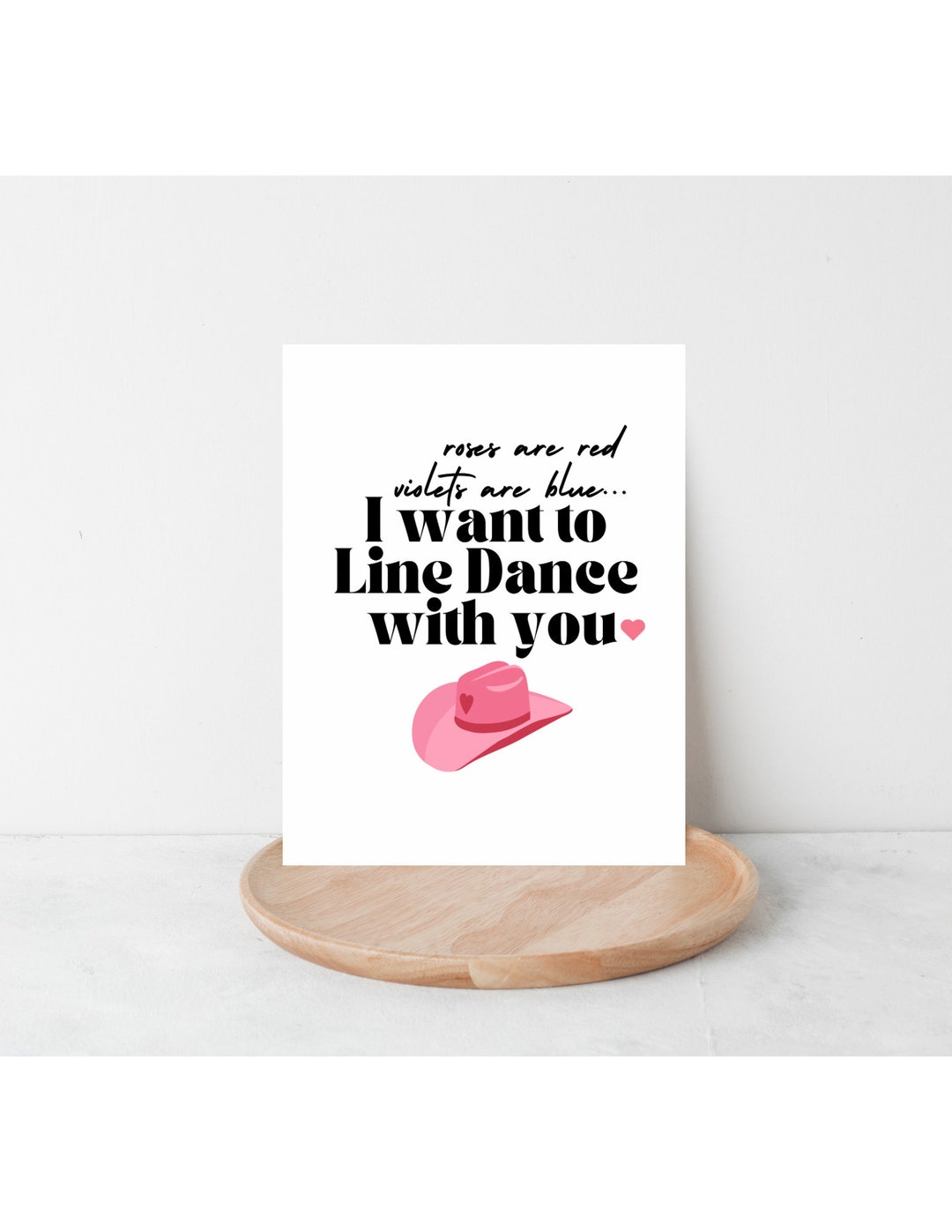 Line Dance Digital Download Valentines Day Card, Line Dance Valentines ...