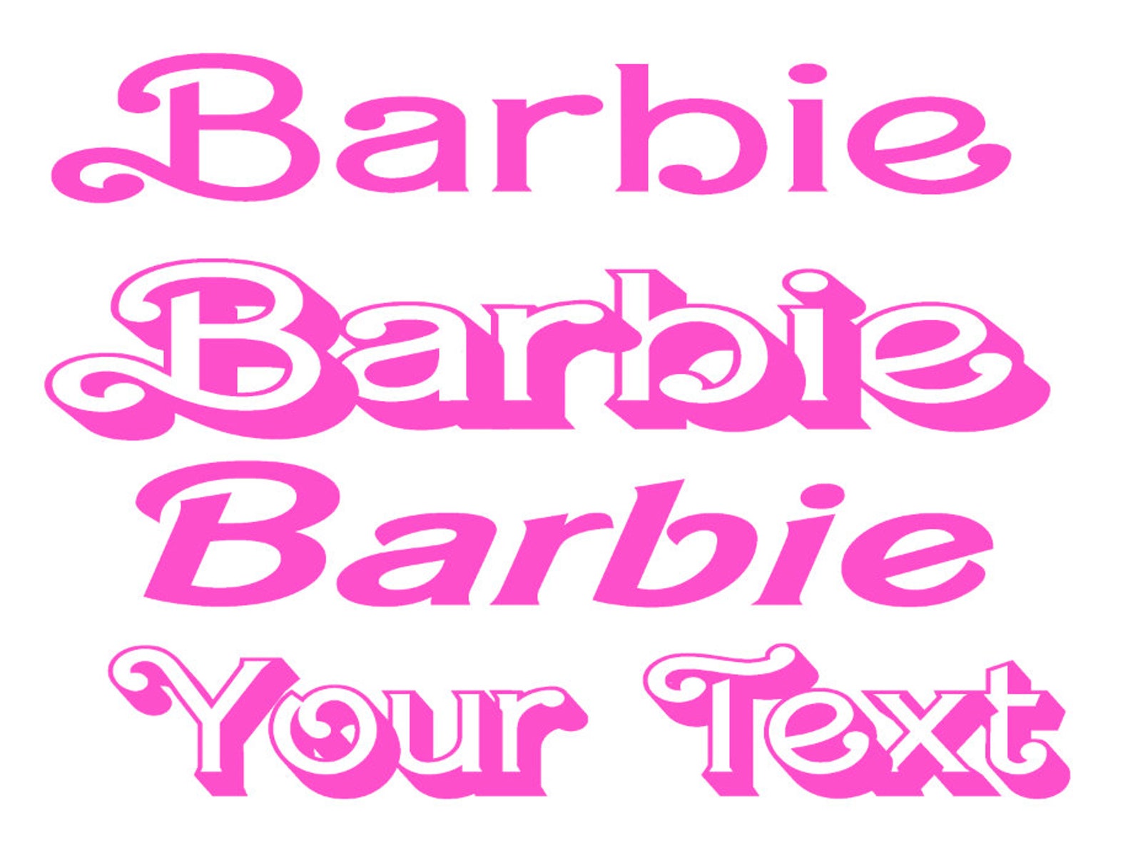 Barbie Font, Clipart, Logo, SVG Bundle for Cricut and Sublimation SVG ...