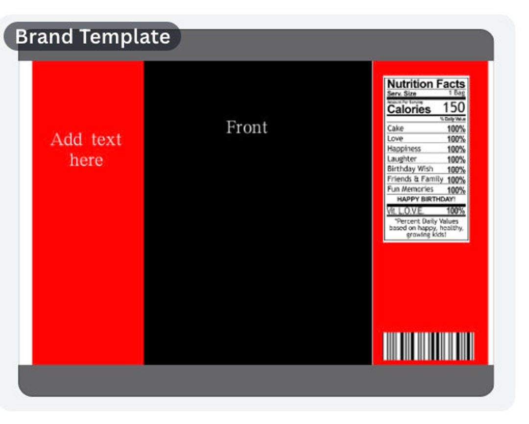 Custom Party Favors Template Bundle | Party Favor Bundle | Candy ...