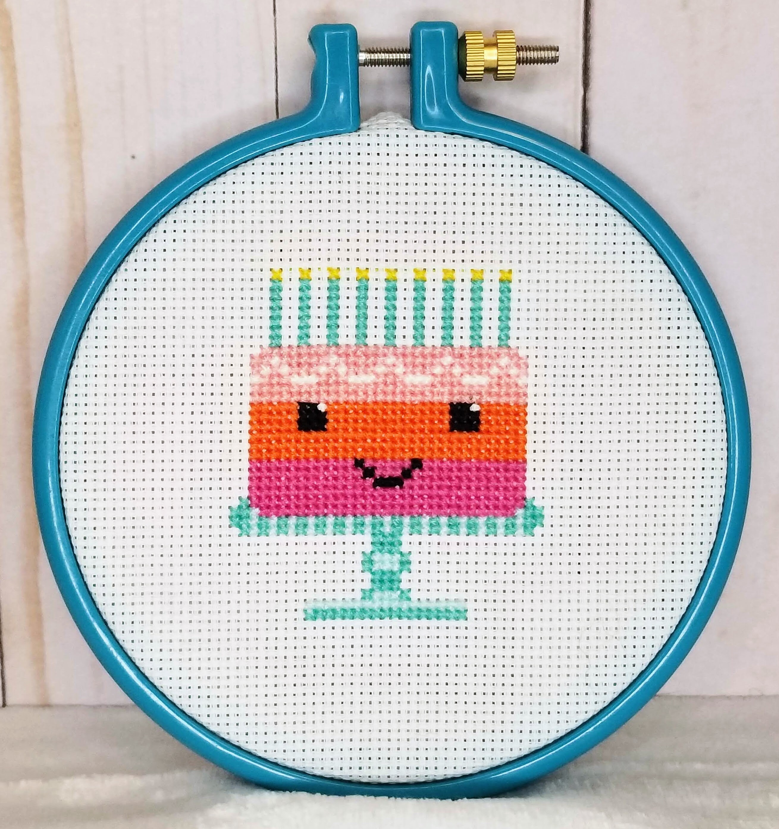 Kawaii Birthday Cake Cross Stitch Pattern Digital PDF Download - Etsy