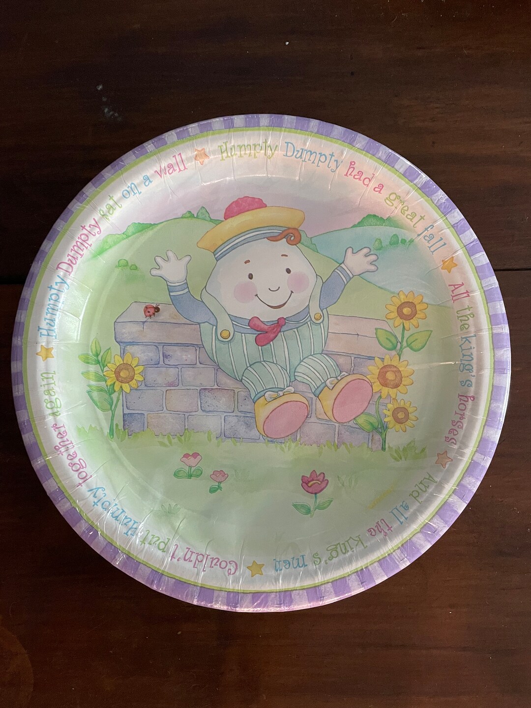 Humpty Dumpty Paper Plates and Napkins, Amscan Nursery Rhymes Pattern ...