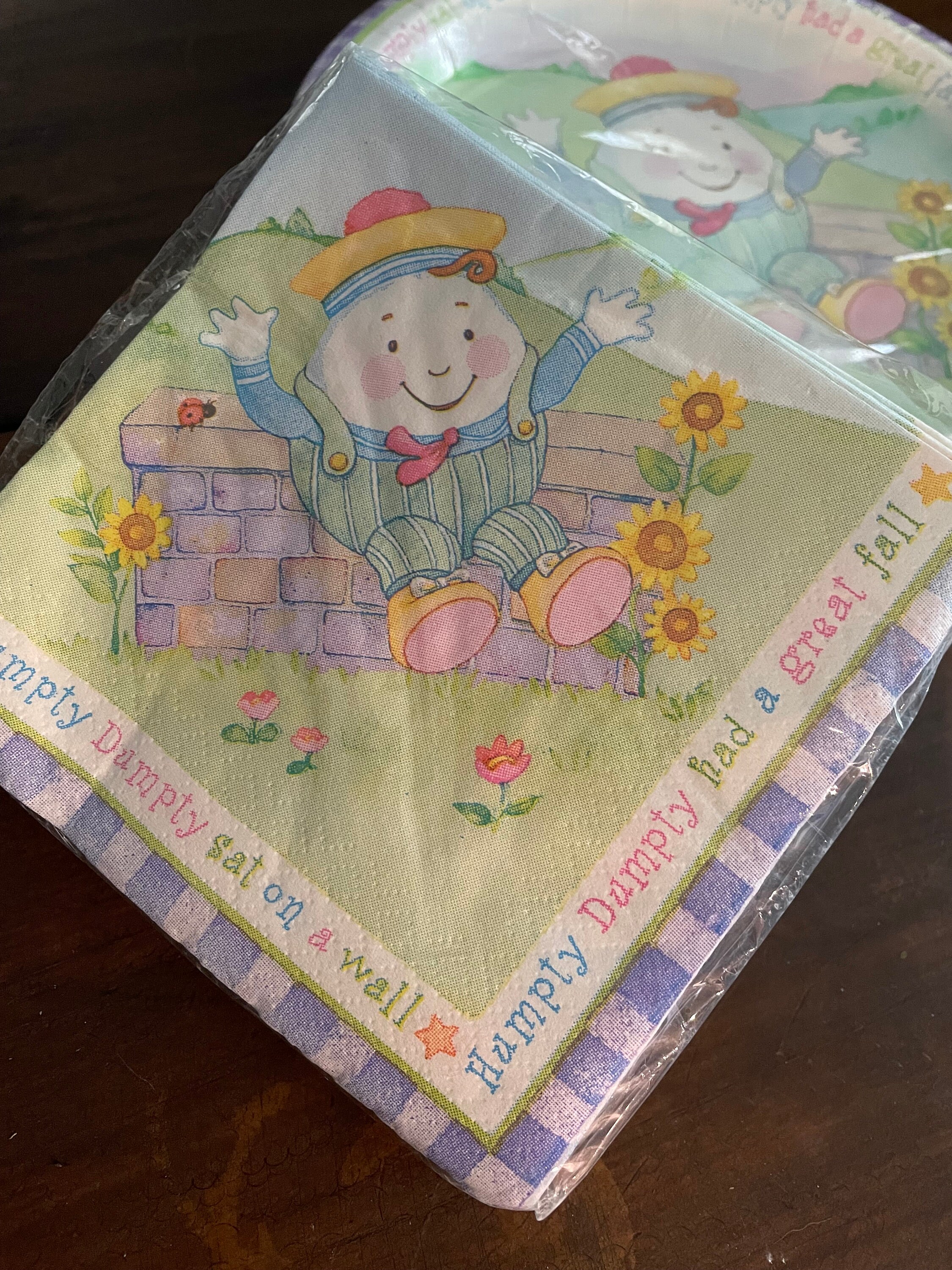 Humpty Dumpty Paper Plates and Napkins Amscan Nursery Rhymes - Etsy