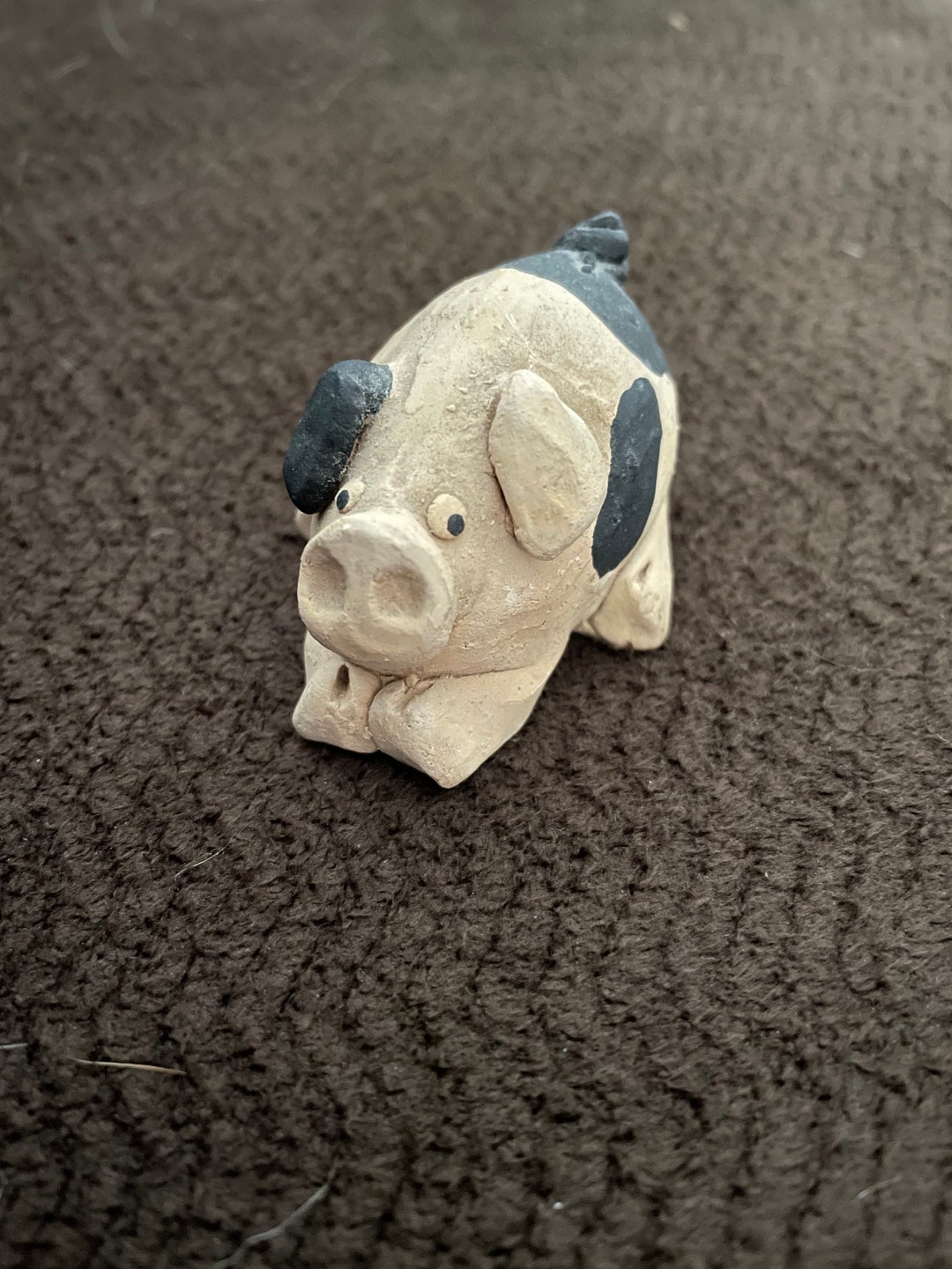 Clay Pig Figurine Pig Figurine Collectible Pig the Critter - Etsy