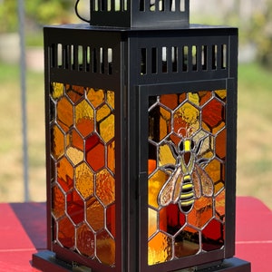 Honeycomb and Bee Lantern - Etsy