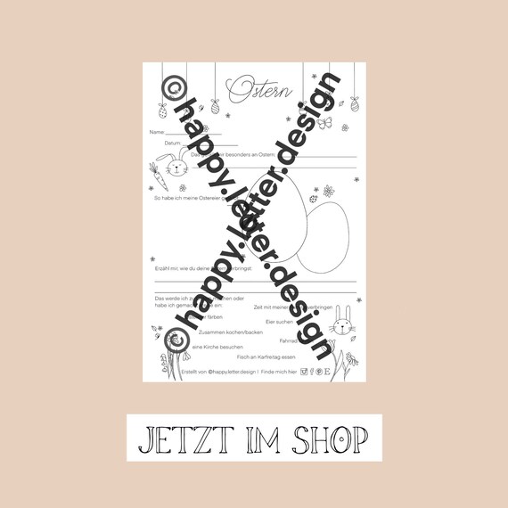 Ostern Portfoliovorlage Für Kindergarten Hort Schule - Etsy