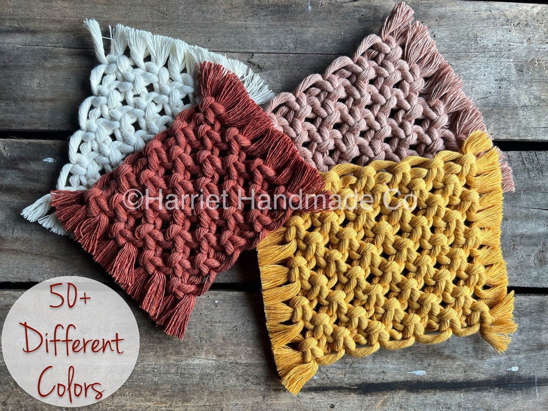 Macrame Mug Rug / Drink Coaster / Plant Mat | Boho Bohemian Gift Ideas ...